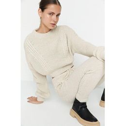 Trendyol 2tlg. Outfit in Creme - 61% | Gr&ouml;&szlig;e S | Damen-pullover-cardigans