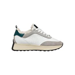 Geox Leder-Sneakers "Amabel" in Wei&szlig;/ Grau - 55% | Gr&ouml;&szlig;e 36 | Damen-sneakers
