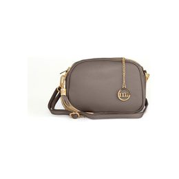 Mia Tomazzi Leder-Umh&auml;ngetasche ''Gradisca'' in Grau - (B)22,5 x (H)16 x (T)7 cm - 80% | Damen-taschen