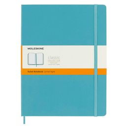 Moleskine Liniertes Notizbuch in T&uuml;rkis - (B)19 x (H)25 cm - 13% | Buero-schulbedarf