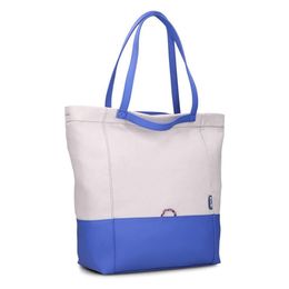 Zwei Shopper "Fiorella FI200" in Wei&szlig;/ Blau - (B)44 x (H)38 x (T)19 cm - 55% | Damen-taschen