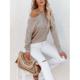 LA Angels Longsleeve in Beige - 64% | Gr&ouml;&szlig;e XL | Damen-tops