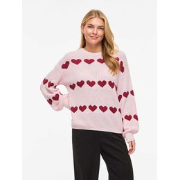 Vila Pullover "Vijamilla" in Rosa/ Rot - 35% | Gr&ouml;&szlig;e XL | Damen-pullover-cardigans
