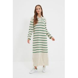 Trendyol Kleid in Creme/ Gr&uuml;n - 62% | Gr&ouml;&szlig;e S/M | Damen-kleider