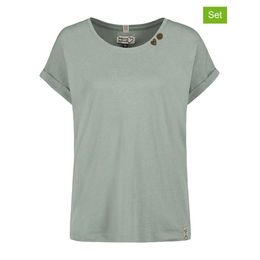 Sublevel 2er-Set: Shirts in Gr&uuml;n - 52% | Gr&ouml;&szlig;e M | Damen-tops