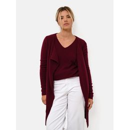 Just Cashmere Kaschmir-Cardigan "Brooke" in Bordeuax - 64% | Gr&ouml;&szlig;e XL | Damen-pullover-cardigans