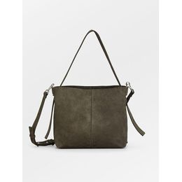 Becks&ouml;ndergaard Becks&ouml;ndergaard Leder-Schultertasche in Khaki - (B)24 x (H)22 x (T)10 cm - 58% | Damen-taschen