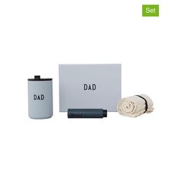 Design Letters 3tlg.Geschenkbox "Dad" in Hellblau - 63% | Herren-sportausruestung