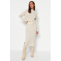 Trendyol 2tlg. Outfit in Creme - 59% | Gr&ouml;&szlig;e L | Damen-pullover-cardigans