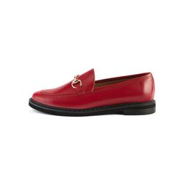 loft37 Leder-Mokassins "Long Way To Go" in Rot - 50% | Gr&ouml;&szlig;e 41 | Damen-schuhe-halbschuhe