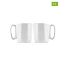 Vialli Design 2er-Set: Espressotasse "Fuori" in Wei&szlig; - 80 ml - 13% | Gedeckter-tisch