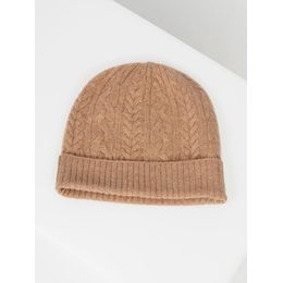 Just Cashmere Kaschmir-M&uuml;tze "Cleo" in Camel - 61% | Damen-muetzen-caps