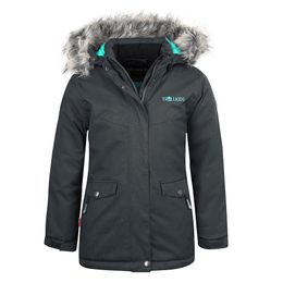 Trollkids Parka "Oslo XT" in Anthrazit/ Mint - 38% | Gr&ouml;&szlig;e 128 | Kinderjacken