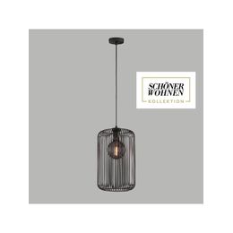 FH Lighting Pendelleuchte "Cage" in Schwarz - &Oslash; 25 cm x (H)150 cm - 54% | Haengeleuchten-deckenleuchten