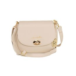 Anna Morellini Leder-Umh&auml;ngetasche "Iseppa" in Beige - (B)24 x (H)21 x (T)9 cm - 77% | Damen-taschen