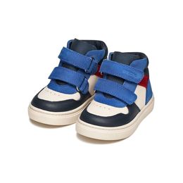 Geox Leder-Sneakers "Nashik" in Wei&szlig;/ Dunkelblau - 50% | Gr&ouml;&szlig;e 22 | Babysneakers