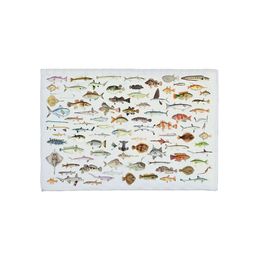 The Wild Hug Badvorleger "Fish in the Ocean" in Wei&szlig;/ Bunt - (L)40 x (B)60 cm - 53% | Heimtextilien-badematten