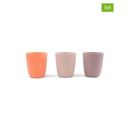 Done by Deer 3er-Set: Silikon-Trinkbecher in Taupe/ Orange - 160 ml - 40% | Gedeckter-tisch