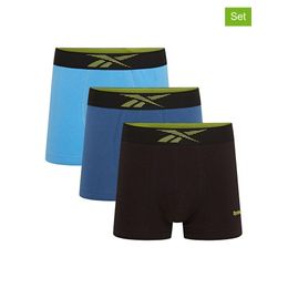 Reebok 3er-Set: Boxershorts in Schwarz/ Hellblau/ Blau - 57% | Gr&ouml;&szlig;e M | Herren-waesche