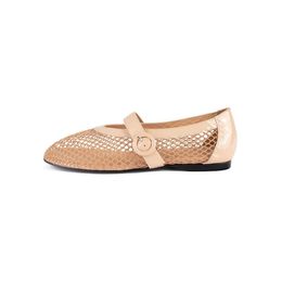 loft37 Leder-Ballerinas in Beige - 53% | Gr&ouml;&szlig;e 40 | Damen-ballerinas