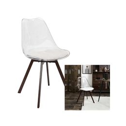 The Concept Factory Stuhl in Transparent/ Creme/ Braun - 38% | Sitzmoebel