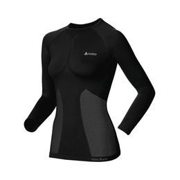 Odlo Funktionsshirt "Evolution Warm" in Schwarz/ Anthrazit - 43% | Gr&ouml;&szlig;e L | Damen-tops