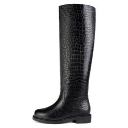 loft37 Leder-Stiefel in Schwarz - 61% | Gr&ouml;&szlig;e 38 | Damen-stiefel