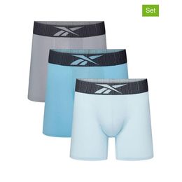 Reebok 3er-Set: Boxershorts "Hegarty" in Hellblau/ Grau - 62% | Gr&ouml;&szlig;e M | Herren-waesche
