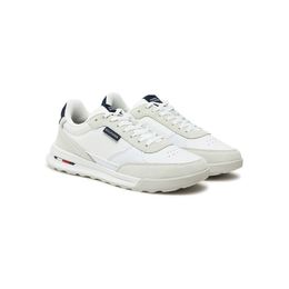Tommy Hilfiger Shoes Leder-Sneakers in Wei&szlig;/ Creme - 44% | Gr&ouml;&szlig;e 44 | Herrensneakers