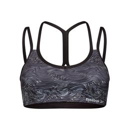 Reebok Sport-BH "Cassia" in Schwarz/ Wei&szlig; - 65% | Gr&ouml;&szlig;e L | Damen-sportunterwaesche