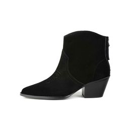 loft37 Leder-Cowboy-Boots in Schwarz - 59% | Gr&ouml;&szlig;e 40 | Stiefeletten