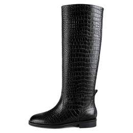 loft37 Leder-Stiefel in Schwarz - 59% | Gr&ouml;&szlig;e 38 | Damen-stiefel
