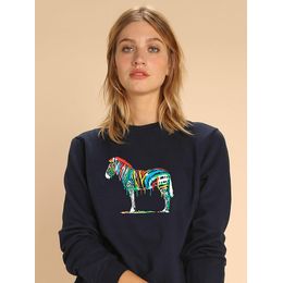 WOOOP Sweatshirt "Fresh Paint" in Dunkelblau - 50% | Gr&ouml;&szlig;e S | Damen-sweatshirts-jacken