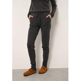 Just Cashmere Kaschmir-Hose "Wendy" in Anthrazit - 62% | Gr&ouml;&szlig;e XL | Damenhosen