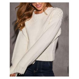 Milan Kiss Pullover in Creme - 56% | Gr&ouml;&szlig;e L | Damen-pullover-cardigans