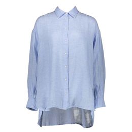 Herrlicher Leinen-Bluse in Hellblau - 64% | Gr&ouml;&szlig;e L | Damen-blusen