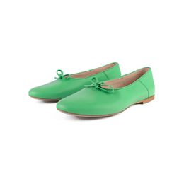 loft37 Leder-Ballerinas in Gr&uuml;n - 52% | Gr&ouml;&szlig;e 41 | Damen-ballerinas
