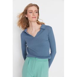Trendyol Pullover in Blau - 54% | Gr&ouml;&szlig;e M | Damen-pullover-cardigans