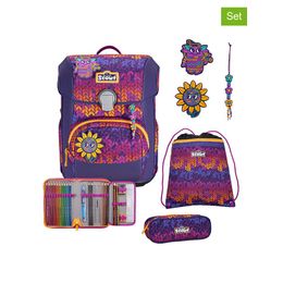 Scout 5tlg. Schulranzen-Set "Neo Set Superflash" in Lila - (B)30 x (H)38 x (T)27 cm - 40% | Buero-schulbedarf
