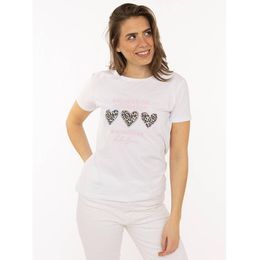 Zwillingsherz Shirt "Always Believe" in Wei&szlig; - 47% | Gr&ouml;&szlig;e S | Damen-tops