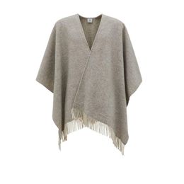 Lanerossi Wollponcho "Kim" in Grau - (L)130 x (B)180 cm - 76% | Damenjacken