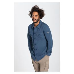 super.natural Hemdjacke "Knit" in Blau - 66% | Gr&ouml;&szlig;e M | Herren-plussize