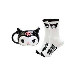 Sanrio 2tlg. Set: Tasse und Socken "Kuromi" in Wei&szlig;/ Schwarz - 39% | Gedeckter-tisch