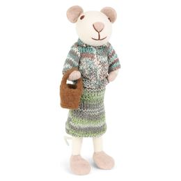 Gry & Sif Dekofigur ''Mouse'' in Gr&uuml;n/ Creme - (L)27 cm - 14% | Dekofiguren