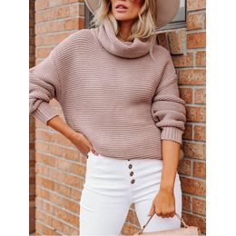 Milan Kiss Rollkragenpullover in Altrosa - 57% | Gr&ouml;&szlig;e S | Damen-pullover-cardigans