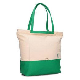 Zwei Shopper "Fiorella FI200" in Creme/ Gr&uuml;n - (B)44 x (H)38 x (T)19 cm - 61% | Damen-taschen