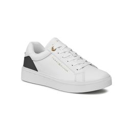 Tommy Hilfiger Shoes Leder-Sneakers in Wei&szlig; - 40% | Gr&ouml;&szlig;e 38 | Damen-sneakers