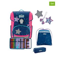 Scout 5tlg. Schulranzen-Set "Neo Set" in Dunkelblau - (B)30 x (H)38 x (T)27 cm - 48% | Buero-schulbedarf