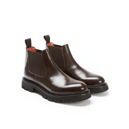 British Passport Leder-Chelsea-Boots in Braun - 59% | Gr&ouml;&szlig;e 36 | Stiefeletten