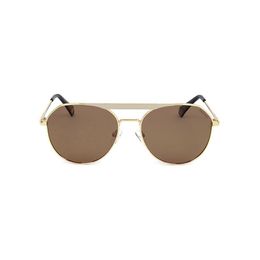 Polaroid Unisex-Sonnenbrille in Gold/Braun - 53% | Gr&ouml;&szlig;e 57 | Brillen-herren